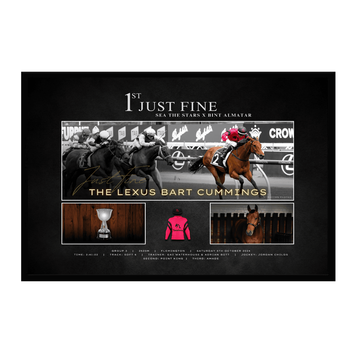 JUST FINE: RACE WIN FRAMES