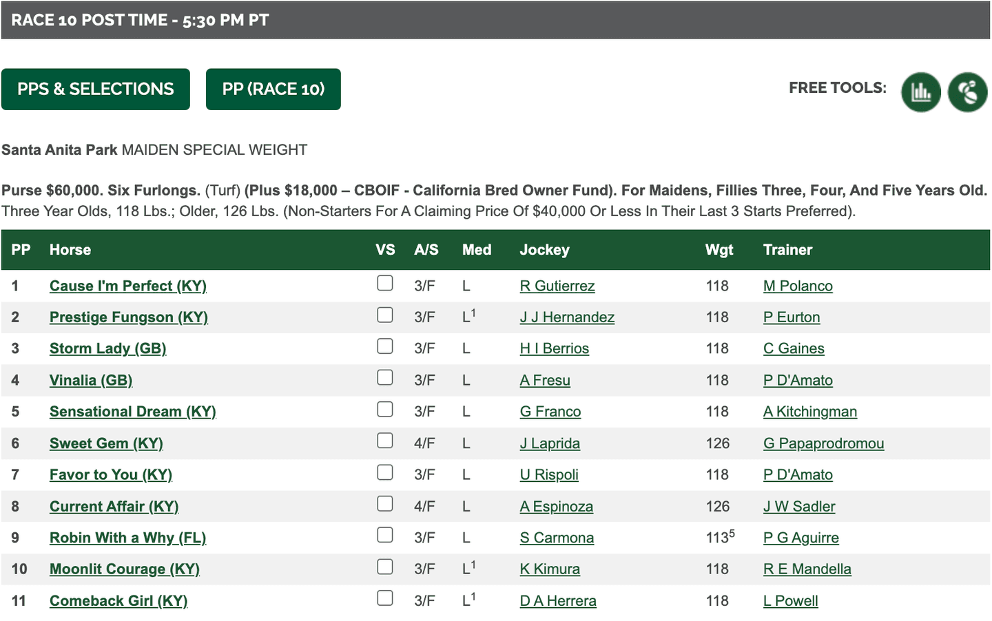 Moonlit Courage Race Entry