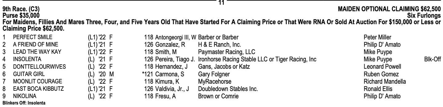 Moonlit Courage Race Entry